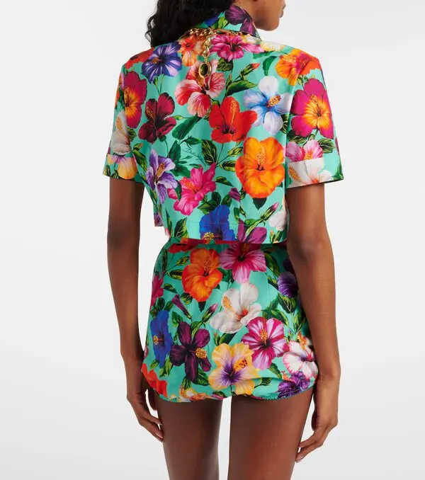 Dolce & Gabbana Floral Cotton Puffed Shorts