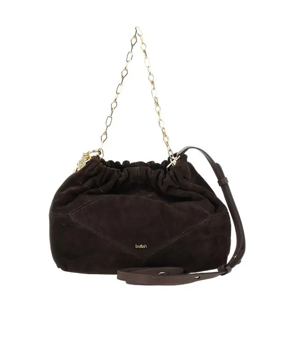 Ba&sh Chain Strap Suede Shoulder Bag
