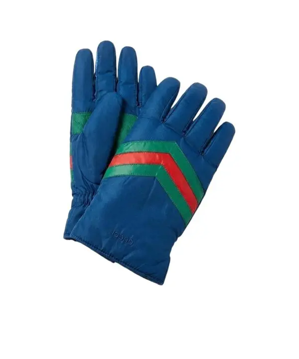 Gucci Webbing Striped Gloves