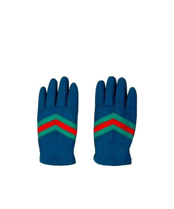 Gucci Webbing Striped Gloves