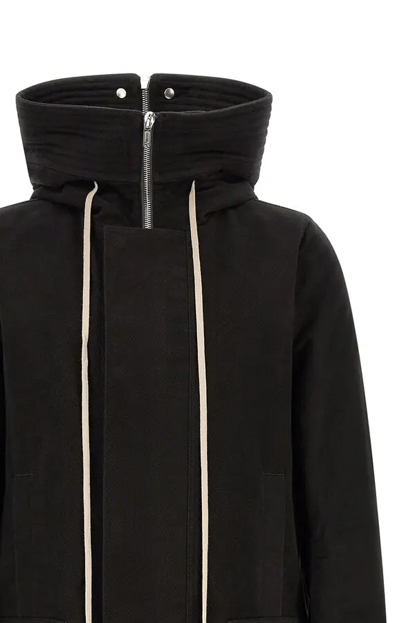 Rick Owens Drawstring-hood Zipped Coat