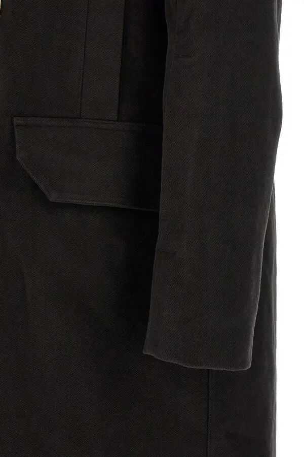 Rick Owens Drawstring-hood Zipped Coat