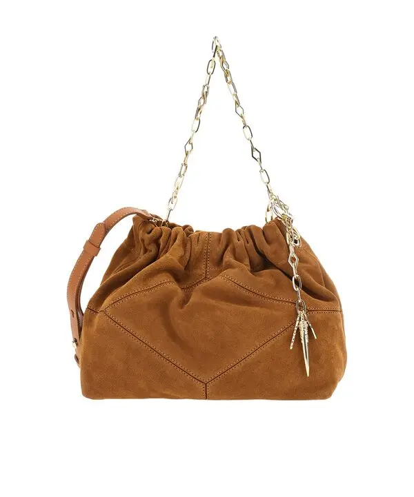 Ba&sh Ruched Chain Strap Shoulder Bag