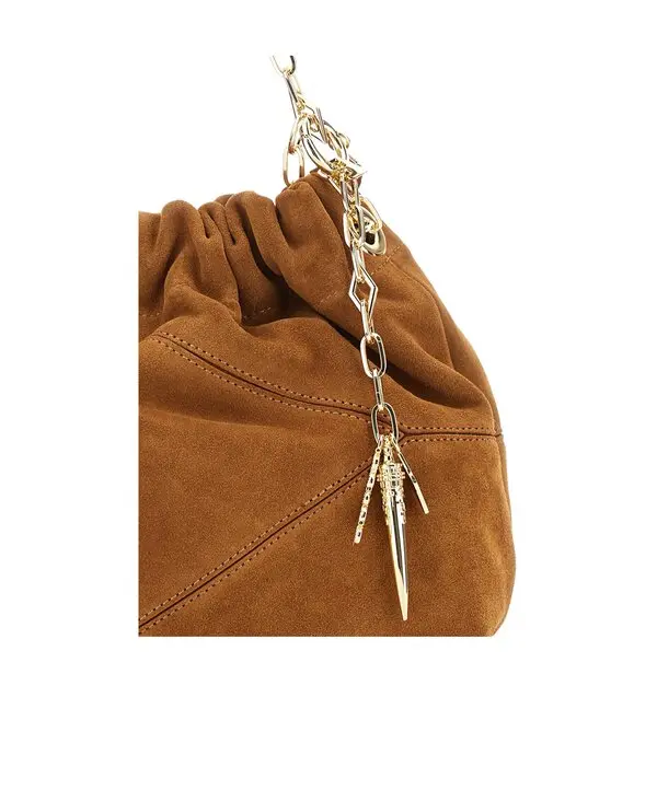 Ba&sh Ruched Chain Strap Shoulder Bag