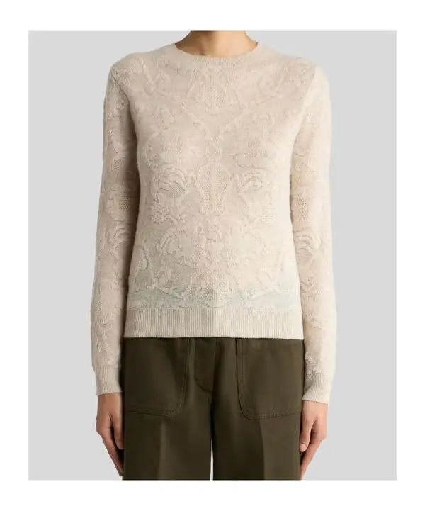 Etro Wool Jacquard Sweater With Placed Motif
