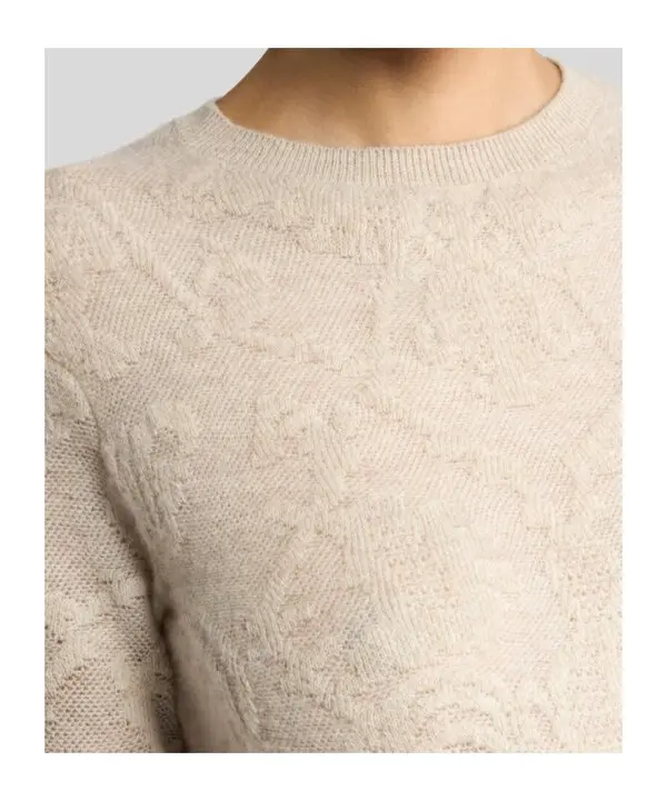 Etro Wool Jacquard Sweater With Placed Motif