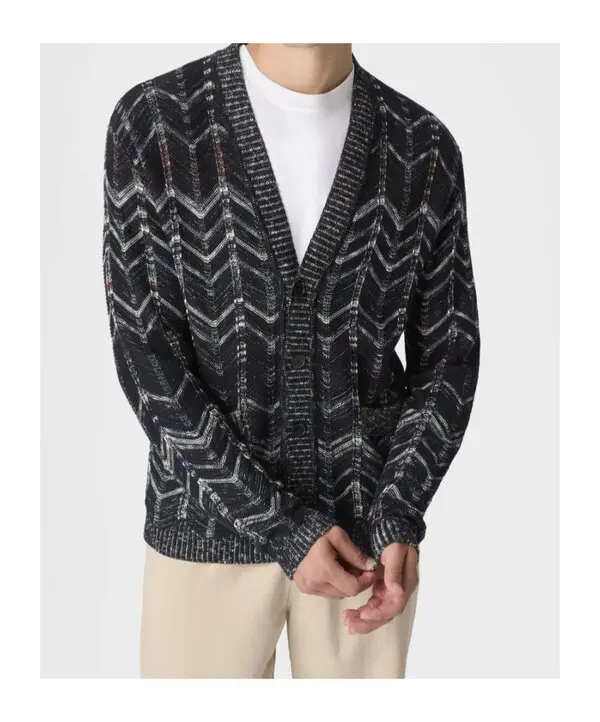 Missoni Chevron Ribbed-trim Cardigan