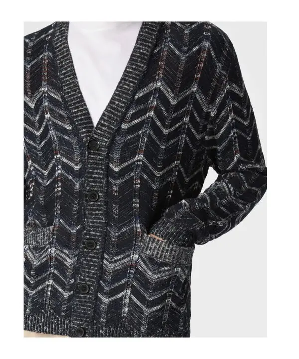 Missoni Chevron Ribbed-trim Cardigan