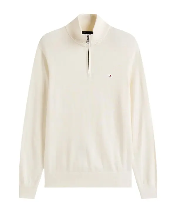 Tommy Hilfiger Mock Neck Quarter-zip Jumper With Cashmere