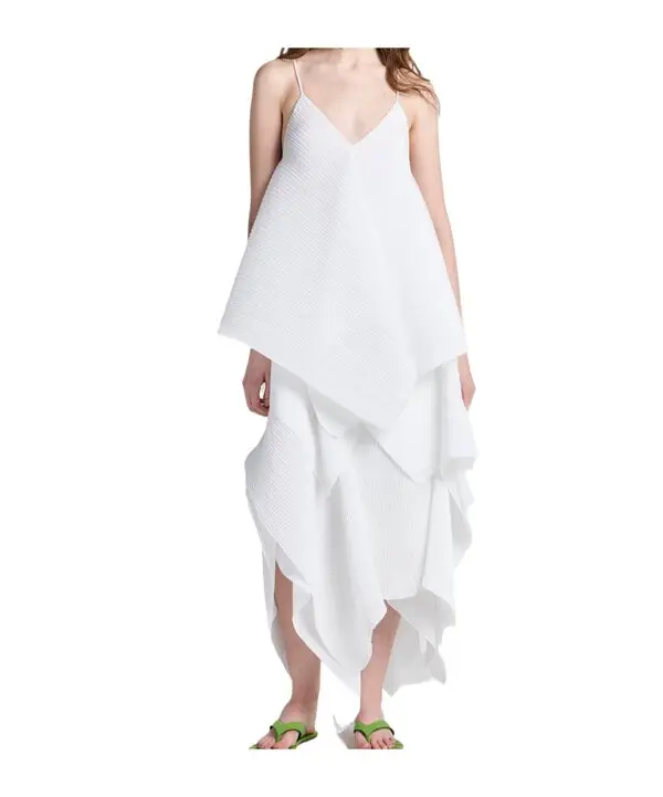 J.W.ANDERSON Pleated Handkerchief-hem Blouse