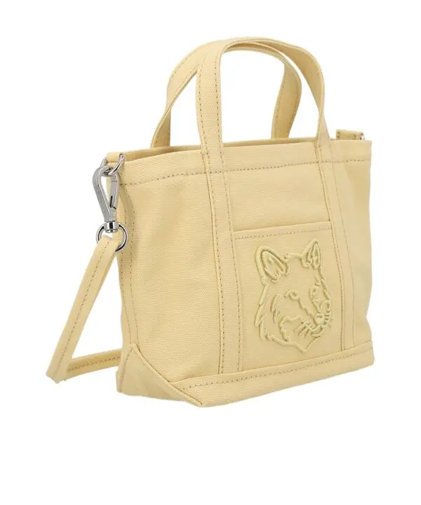 Maison Kitsuné Fox Head Embroidered Mini Tote Bag