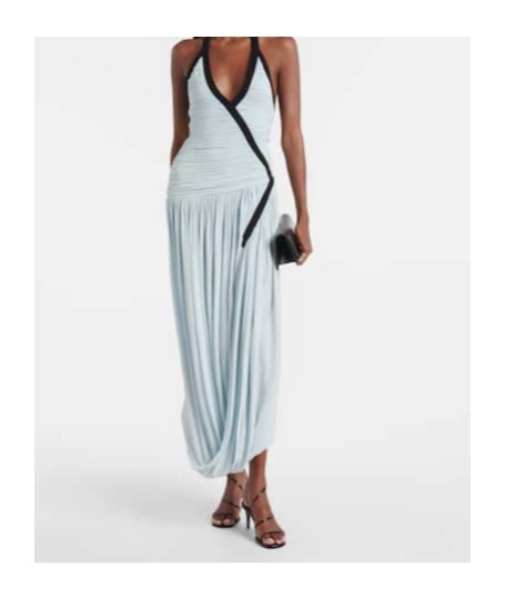 Christopher Esber Suspended Ruched Jersey Maxi Dress