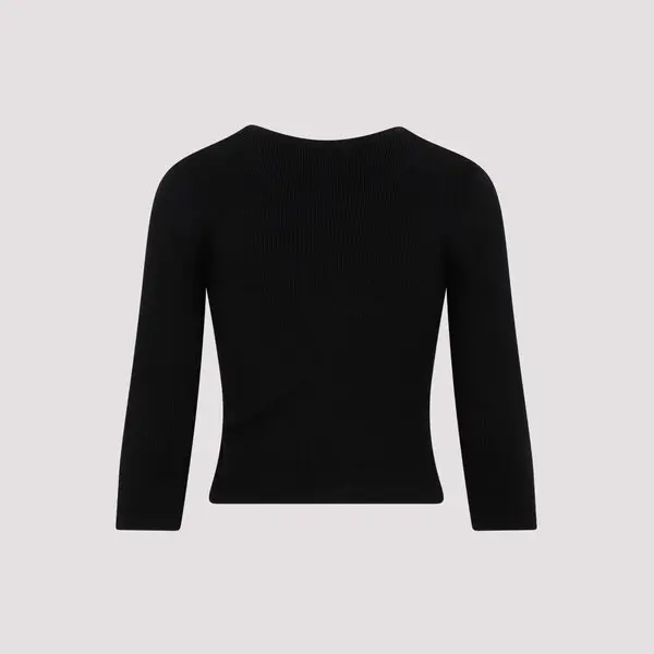 Prada Cotton Ribbed Knit Sweater