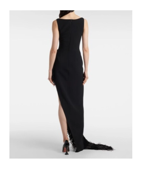 David Koma Fringed Asymmetrical Gown