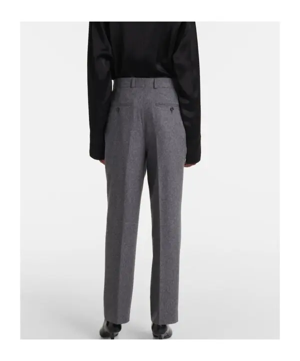 TOTEME Low-rise Wool-blend Flannel Straight Pants