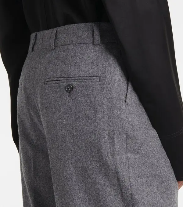 TOTEME Low-rise Wool-blend Flannel Straight Pants