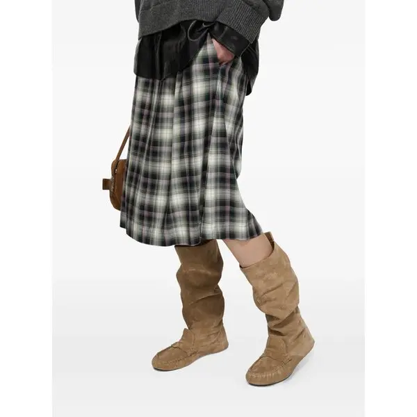 Acne Studios Plaid Midi Skirt
