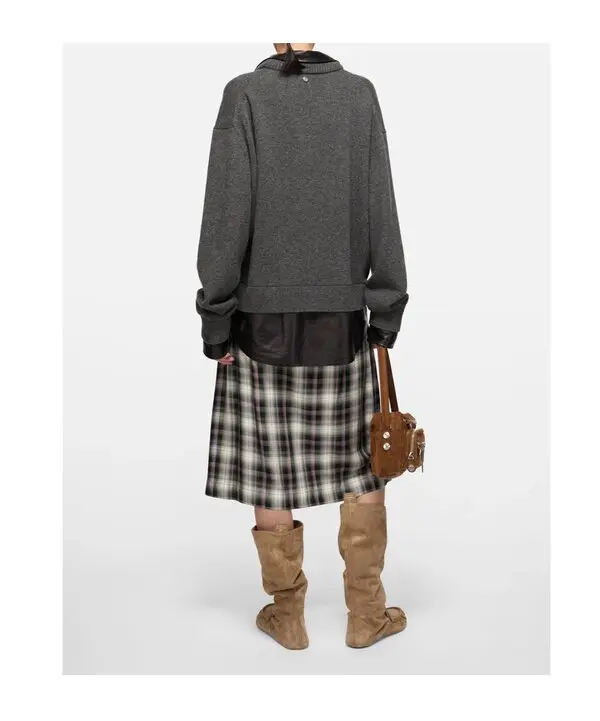Acne Studios Plaid Midi Skirt