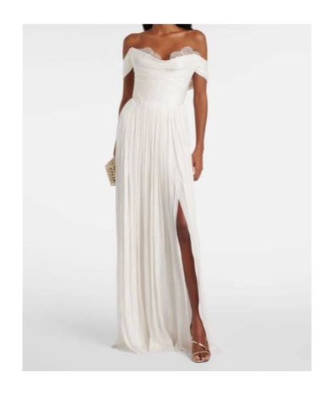 MARIA LUCIA HOHAN Sharon Off-shoulder Silk Gown