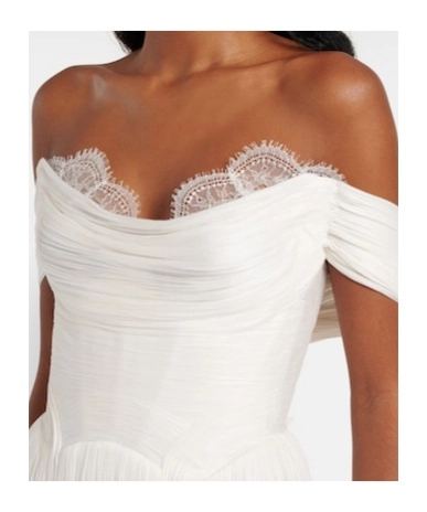 MARIA LUCIA HOHAN Sharon Off-shoulder Silk Gown