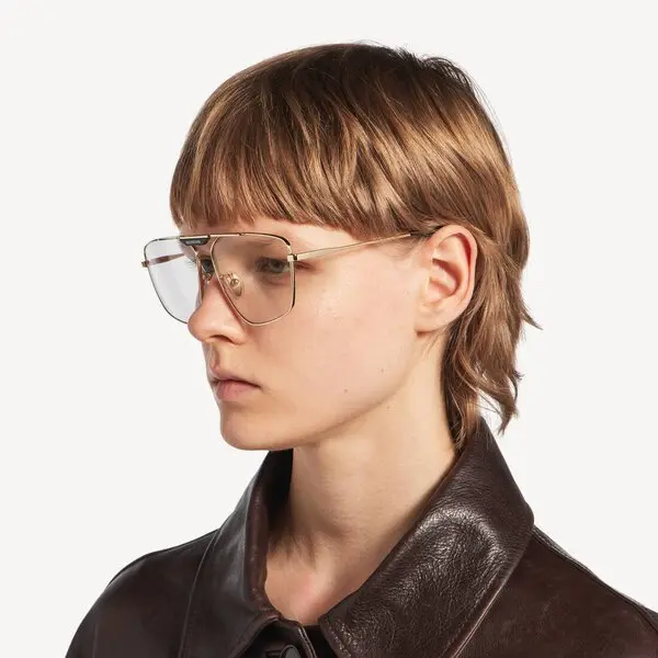 Balenciaga Navigator Sunglasses In Gold