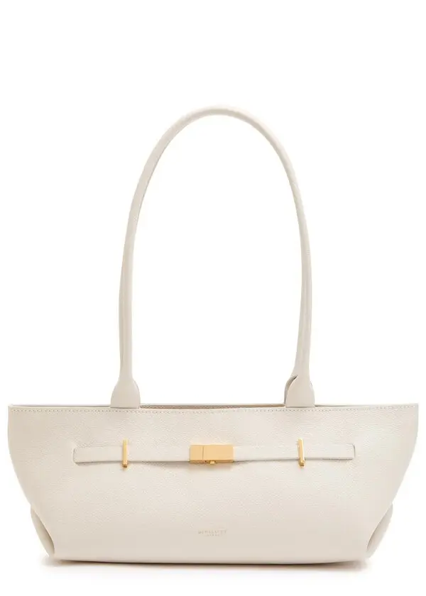 DEMELLIER Grained Leather Shoulder Bag - White