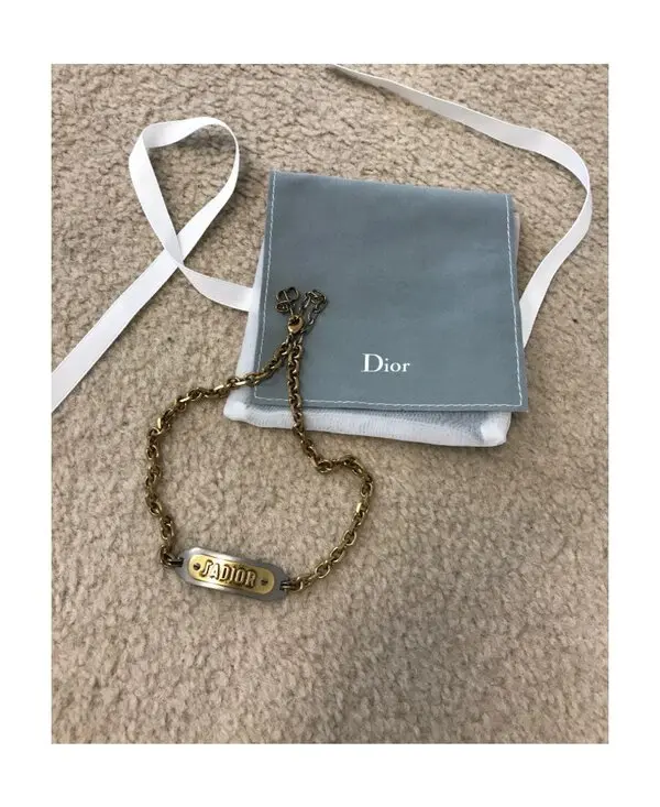 Dior Metal Logo Necklace