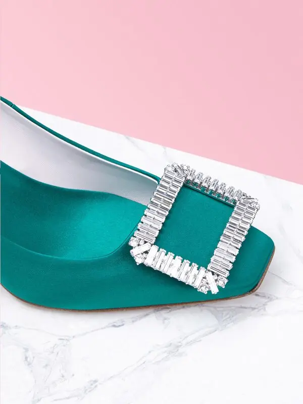 ROGER VIVIER Trompette Crystal Diamond-button Heels