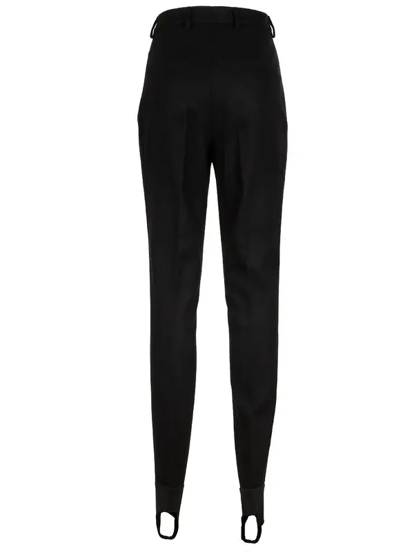 Prada Stretch Flannel High Waist Stirrup Pants