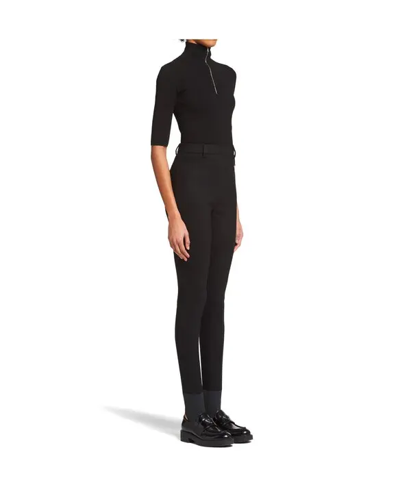 Prada Stretch Flannel High Waist Stirrup Pants