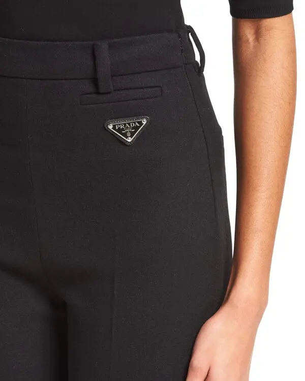 Prada Stretch Flannel High Waist Stirrup Pants