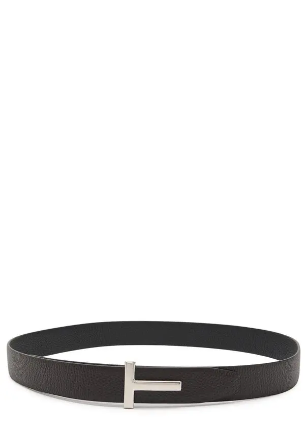 TOM FORD Reversible Grained Leather Belt - No Colour