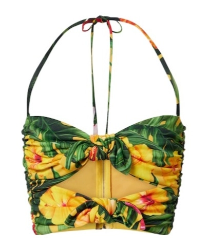 Dolce & Gabbana Cutout Floral Halterneck Crop Top