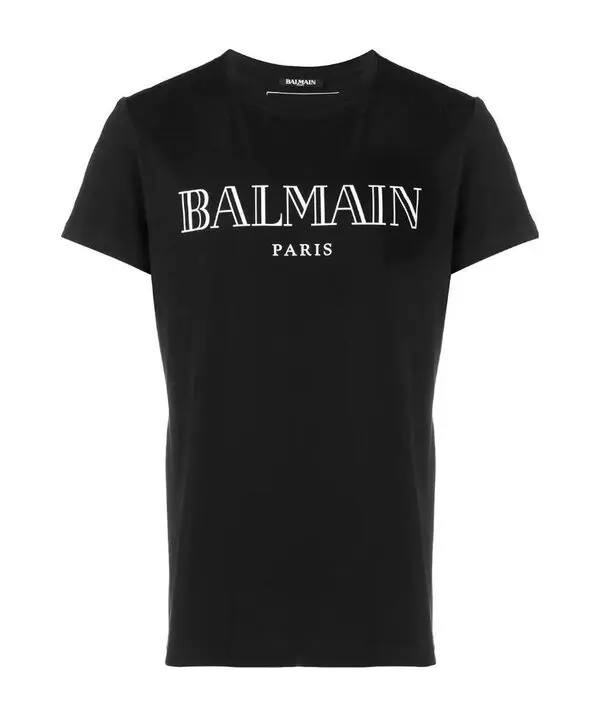 Balmain Logo Print T-shirt - Black