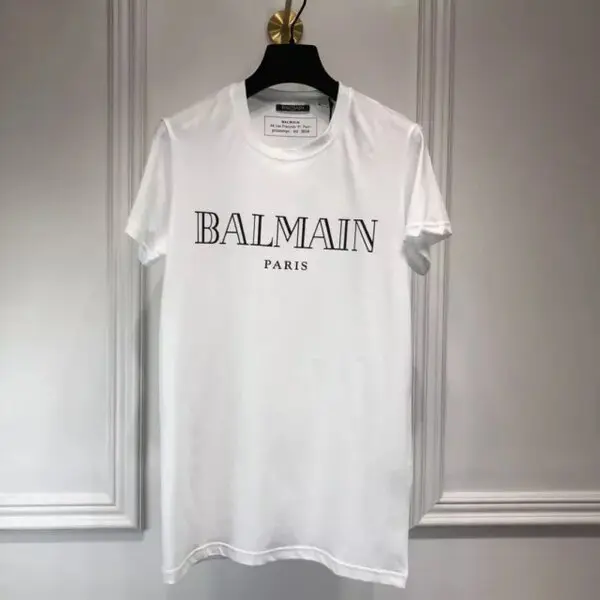 Balmain Logo Print T-shirt - Black