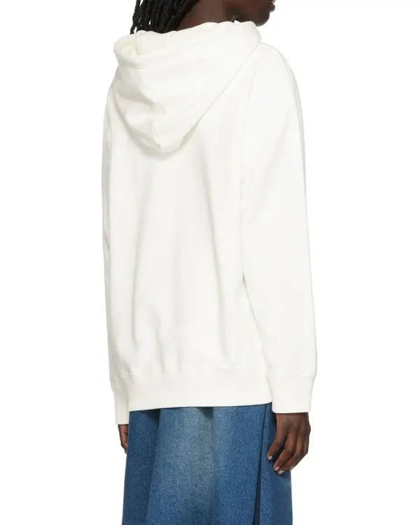 MAISON MARGIELA Logo-embroidered Drawstring Hoodie
