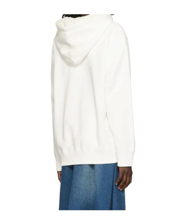 MAISON MARGIELA Logo-embroidered Drawstring Hoodie