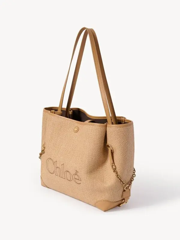 Chloé Raffia Effect Clover Double Carry Bag