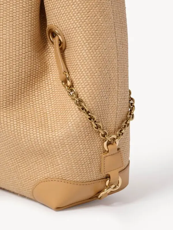 Chloé Raffia Effect Clover Double Carry Bag