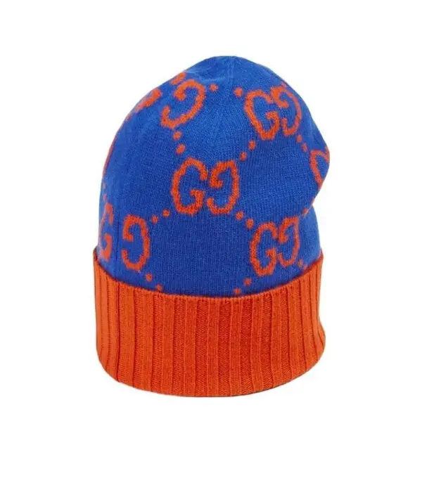 Gucci Gg Knit Wool Hat - Blue