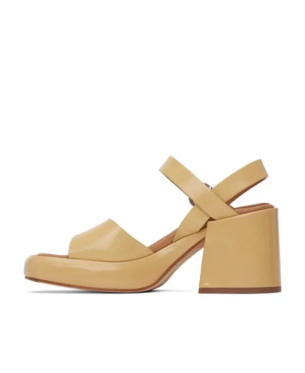 MIISTA Square Head Open High-heeled Sandals