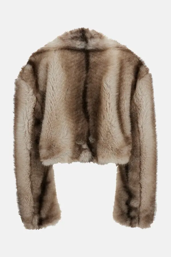Sportmax Faux Fur Jacket - Nude