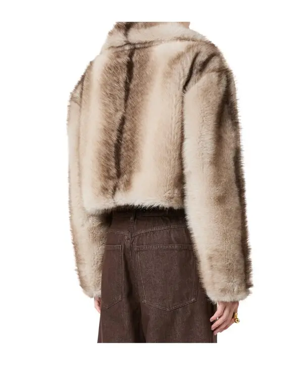 Sportmax Faux Fur Jacket - Nude