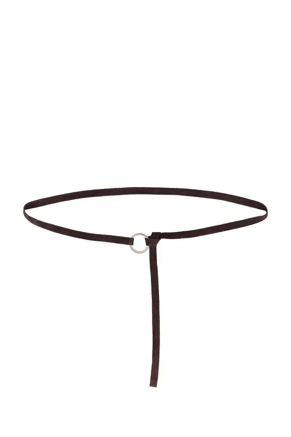 ST. AGNI Suede Tie Belt In Brown