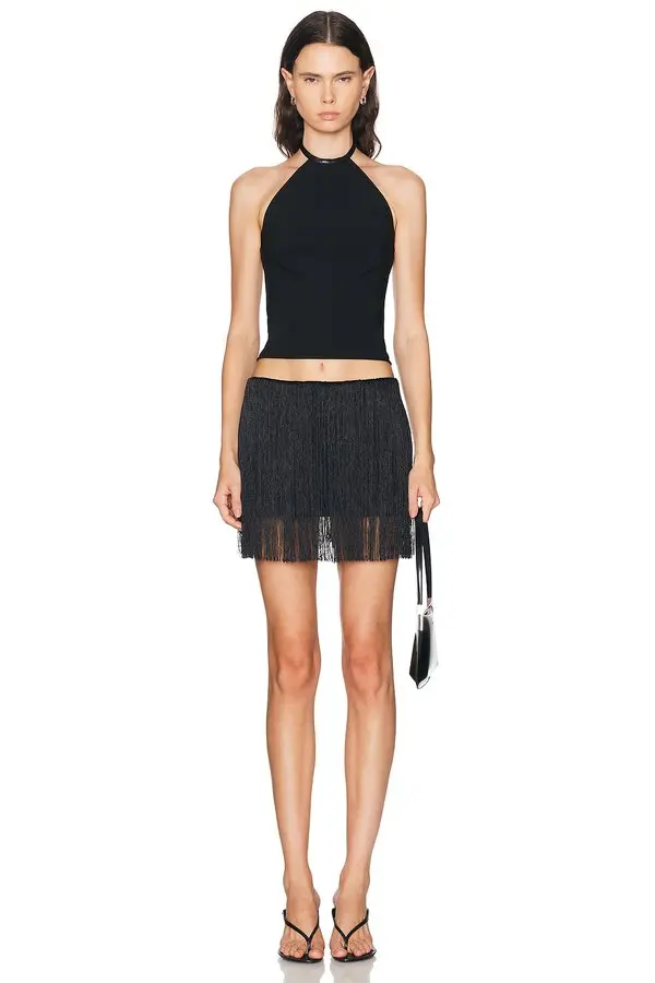 MIMCHIK Triple Belt Halter Top