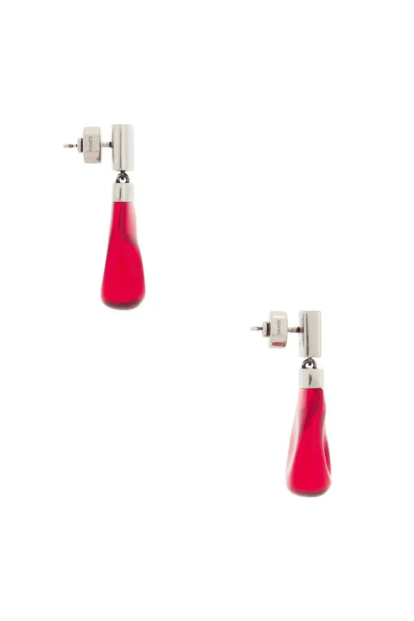 Khaite Keefe Resin Earrings - Translucent Red