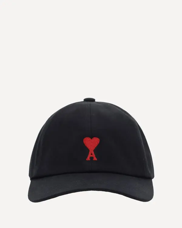 AMI Paris Adc Cotton Baseball Cap - Black