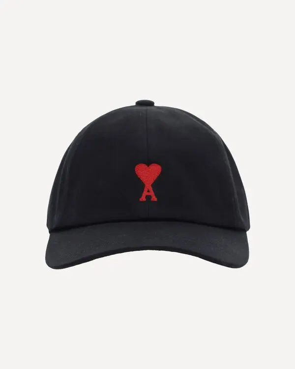 AMI Paris Adc Cotton Baseball Cap - Black