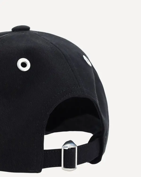 AMI Paris Adc Cotton Baseball Cap - Black