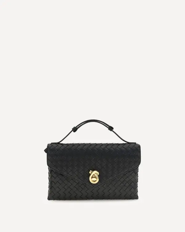 Bottega Veneta Knot Lock Shoulder Bag - Black